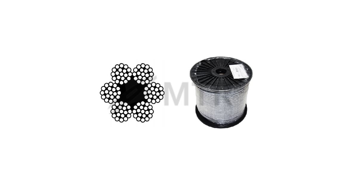 Wire rope 6x19M-FC, small reel
