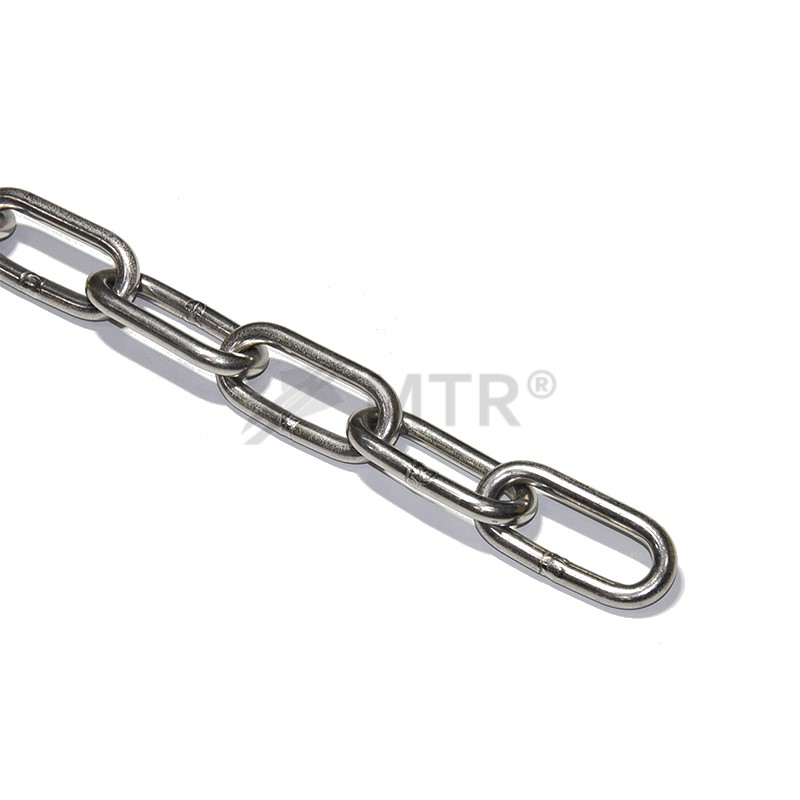 Chain long link DIN 763, st. steel A4, bundle